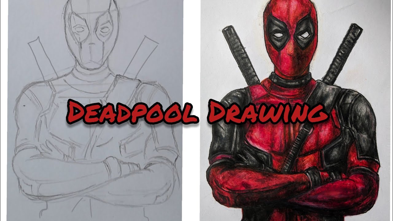 Deadpool (Wade Wilson) | speed Drawing || PSP ARTRICKS - YouTube