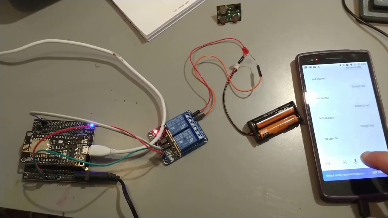 IoT & Google Assistant Test - YouTube
