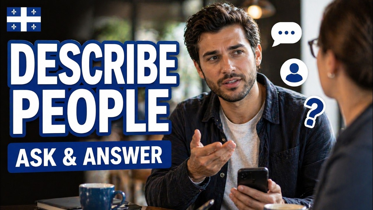 Describe & Ask About People in French | Visual Practice Drill (A1-A2) # ...