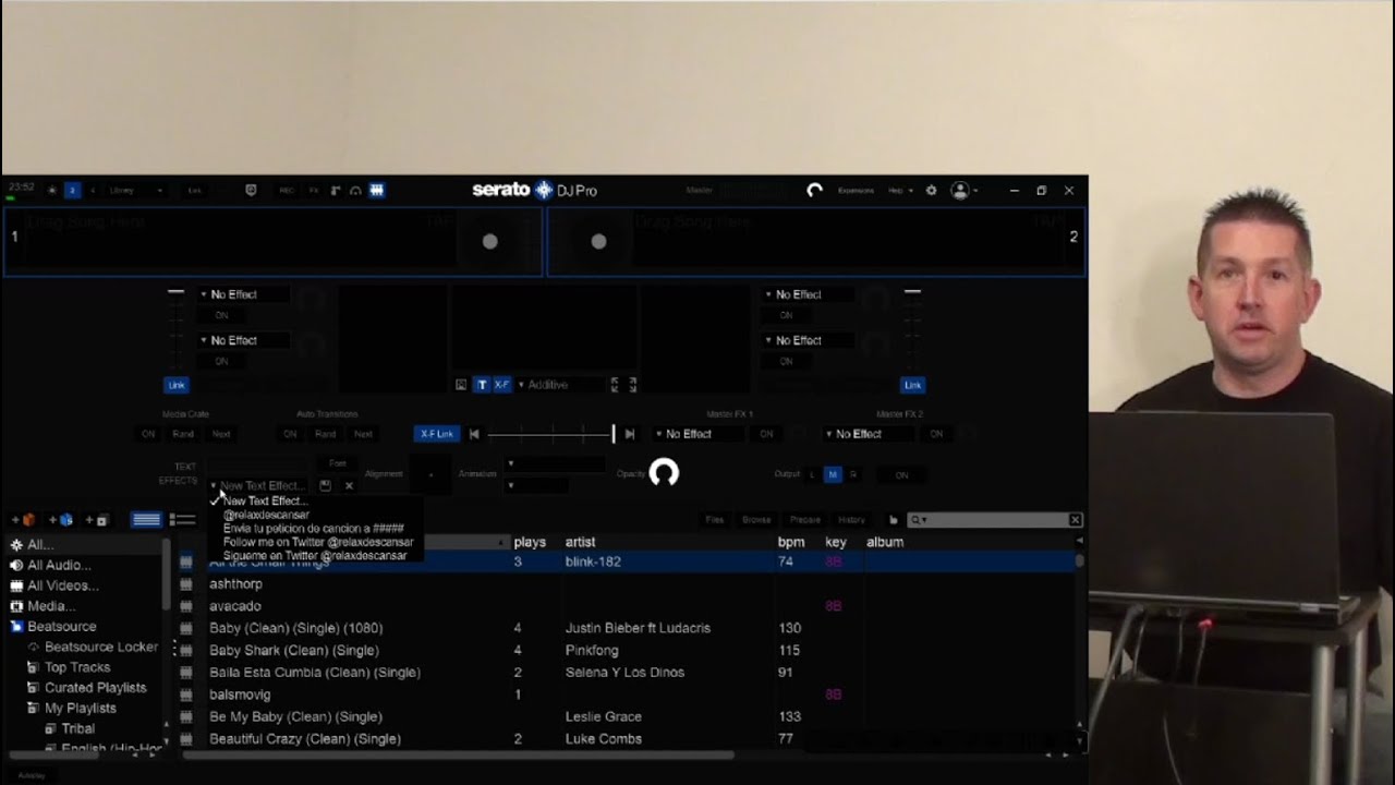 Adding Scrolling Text to Serato Video Output in Serato DJ Pro - YouTube
