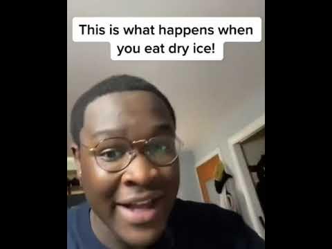 This is what happens when you eat dry ice! - YouTube