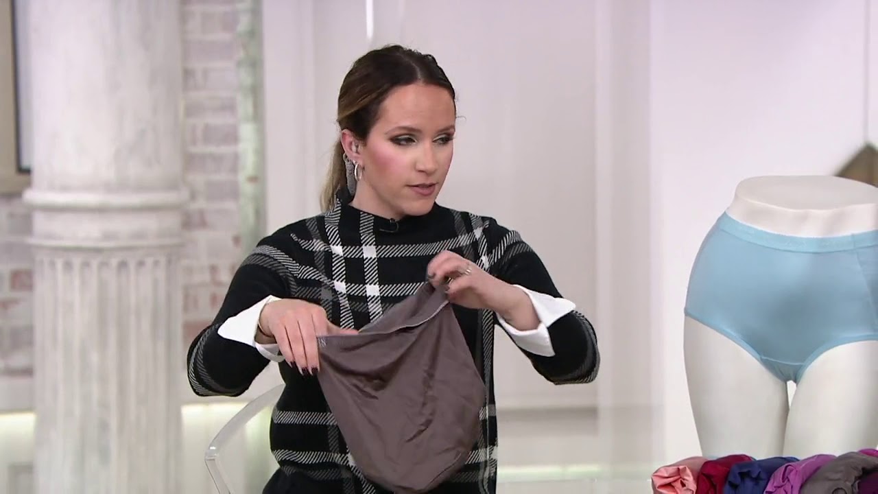 Breezies Set of 4 Nylon Microfiber Panties on QVC - YouTube