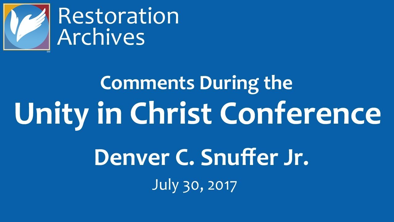 Unity in Christ, by Denver Snuffer - YouTube