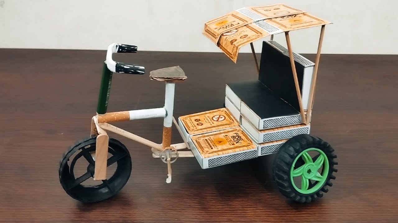 How to Make MatchBox Auto RickShaw at Home! | Homemade Dc Motor ...