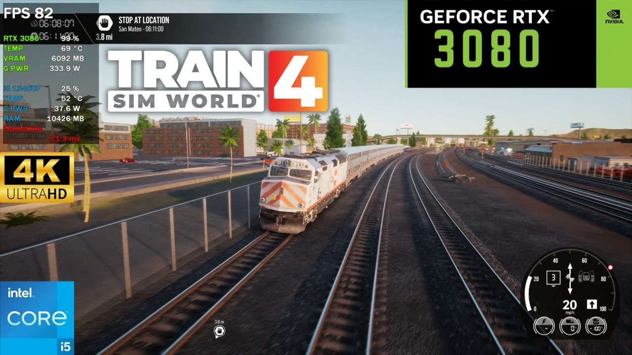 Train Sim World 4 | RTX 3080 10GB + i5 13400F | 4K Ultra Gameplay - YouTube
