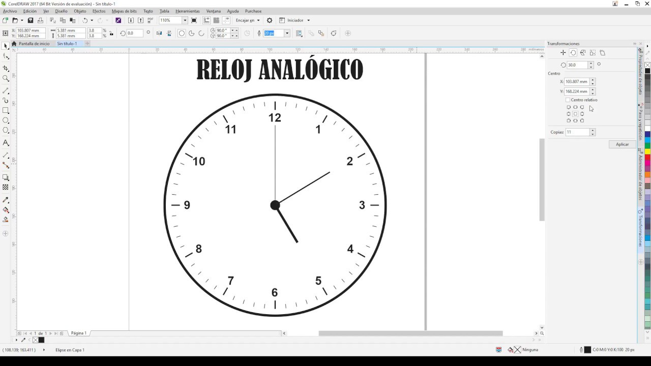 Tutorial de graficación (Parte 5): Reloj analógico (Armado en papel ...