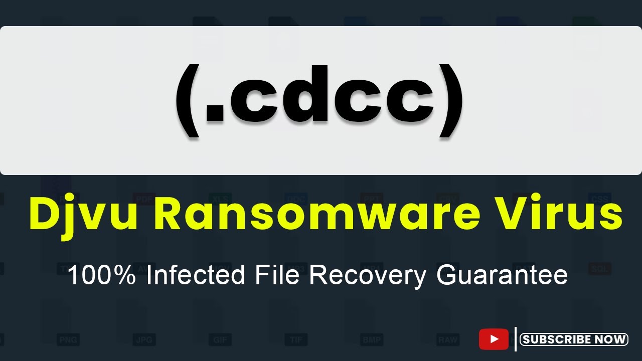 || SOLVED 🔘|| Cdcc (.cdcc) Djvu ransomware virus - removal and decryption - YouTube