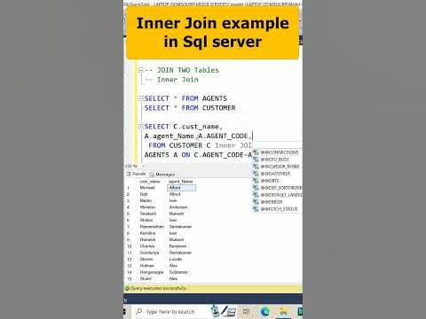 Inner join SQL | Part 23 Sql Server - YouTube