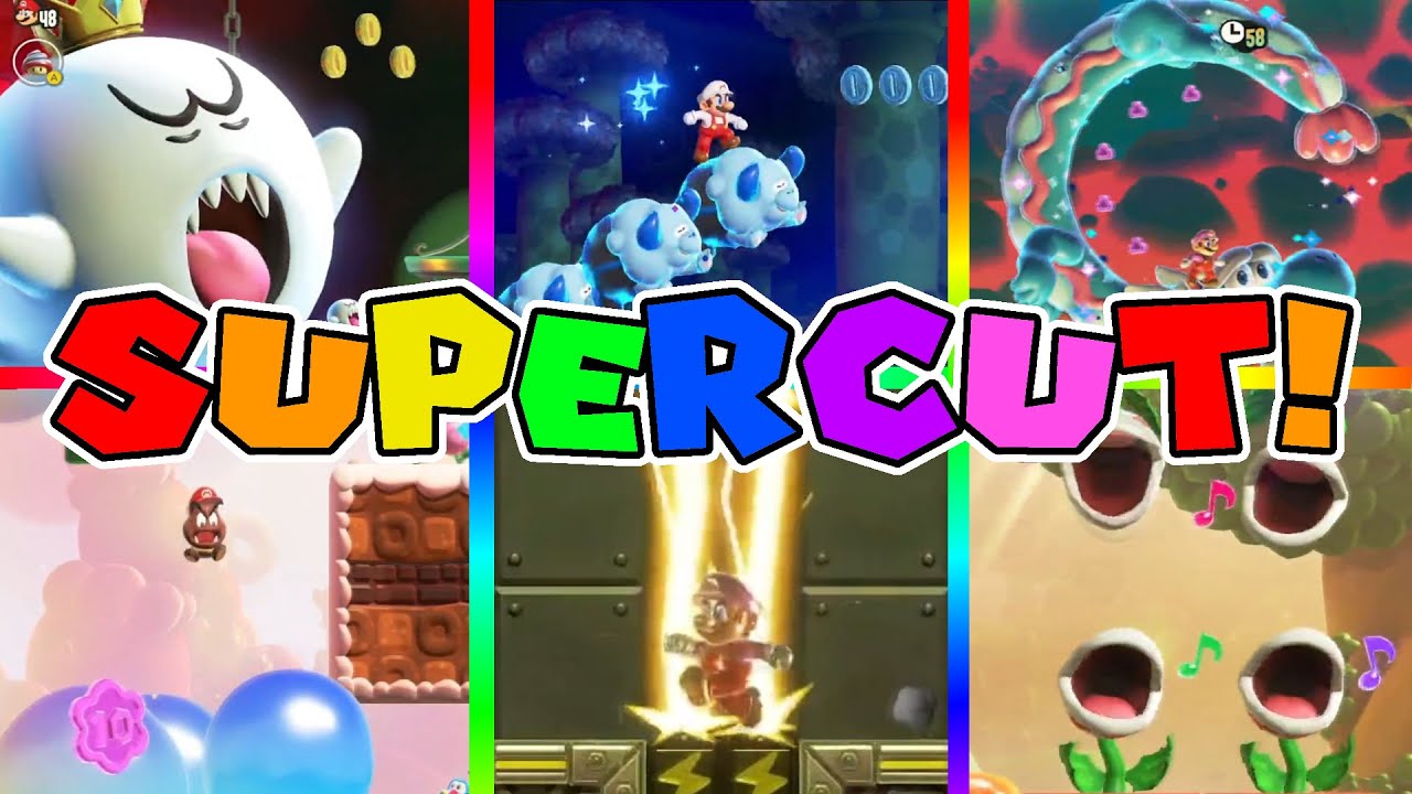 70 min Supercut of ALL 75 Wonder Flower events! Super Mario Bros Music ...