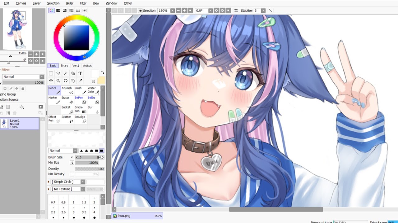 ( SPEEDPAINT / PAINT TOOL SAI ）OC - YouTube