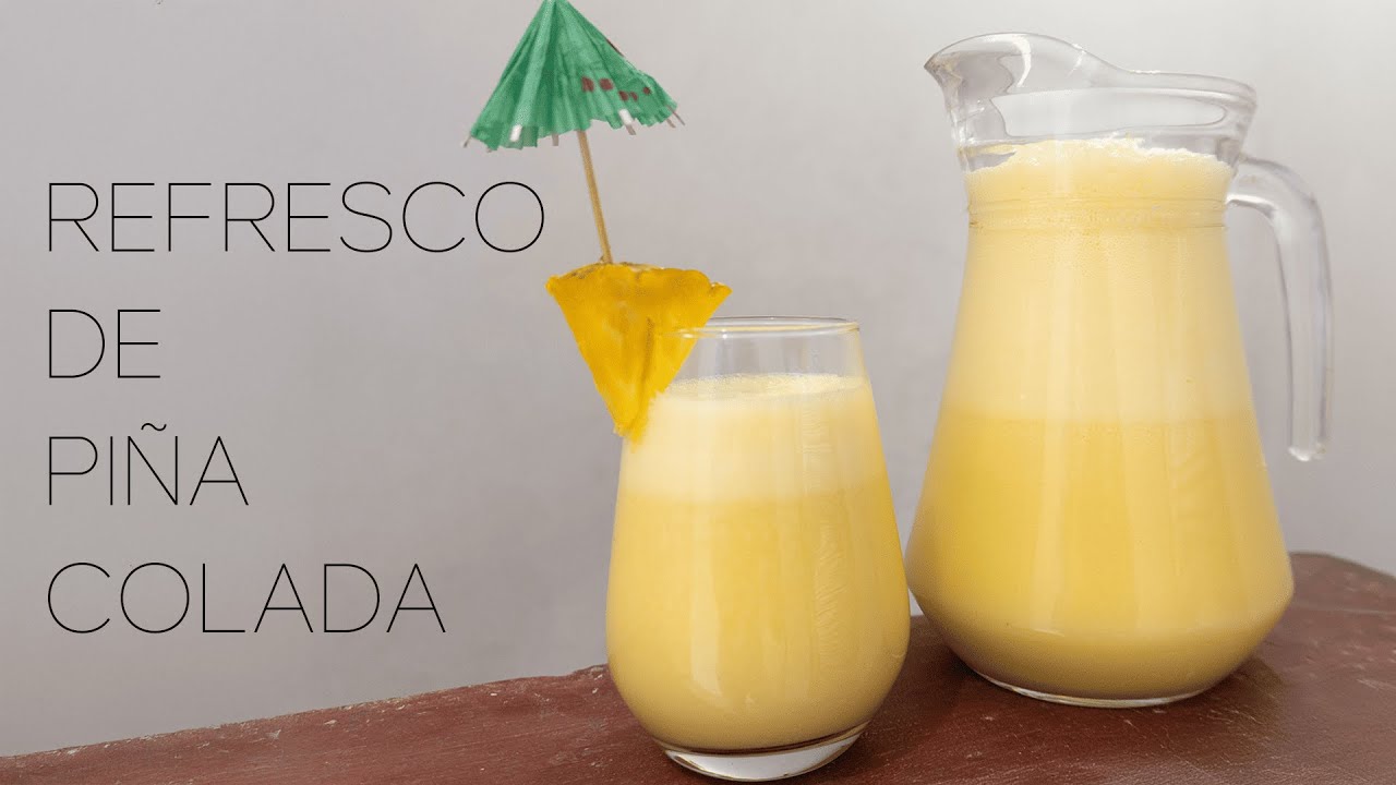 ️Riquísimo refresco de piña colada casero 🍍 - refresco de piña colada # ...