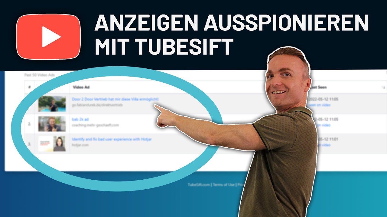 Tooltip: Finde heraus wie die Anzeigen deiner Konkurrenz performen Mit TubeSift Bookmarker - YouTube
