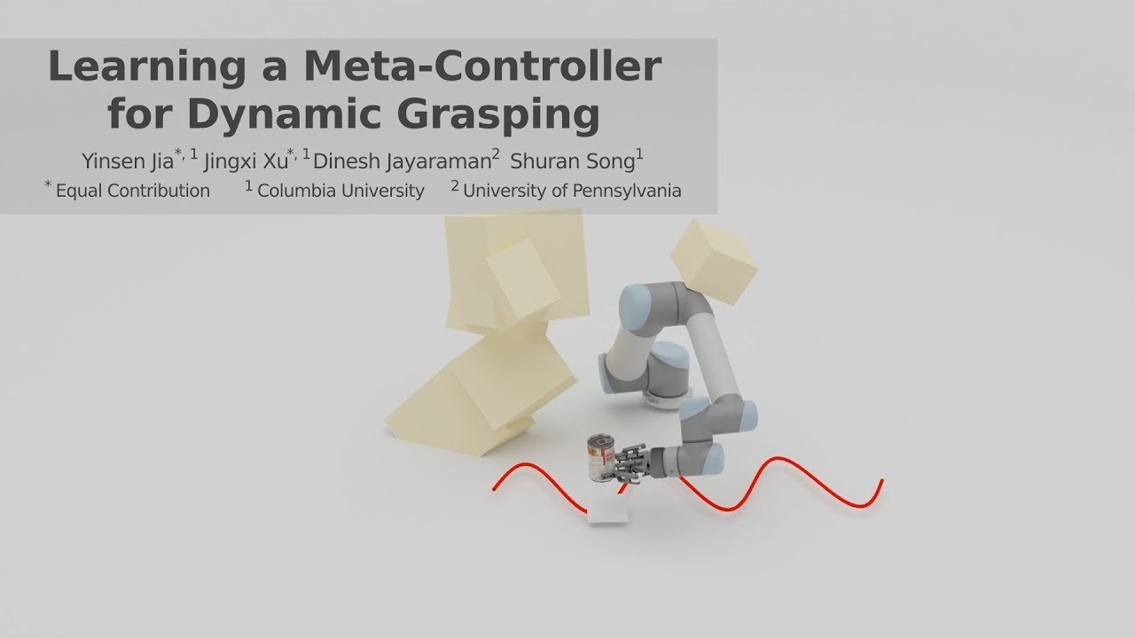 Dynamic Grasping with a Learned Meta-Controller - YouTube