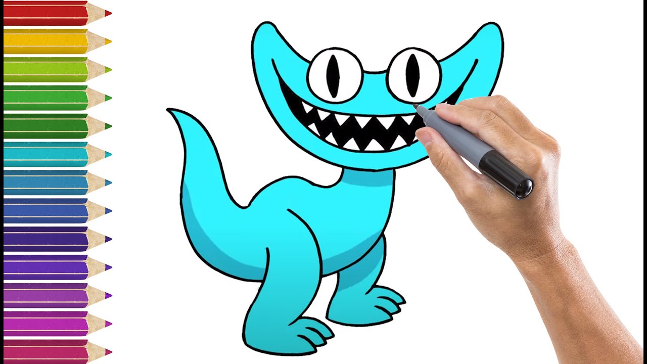 RAINBOW FRIENDS - How To Draw Cyan - Easy Drawing Step by Step - YouTube