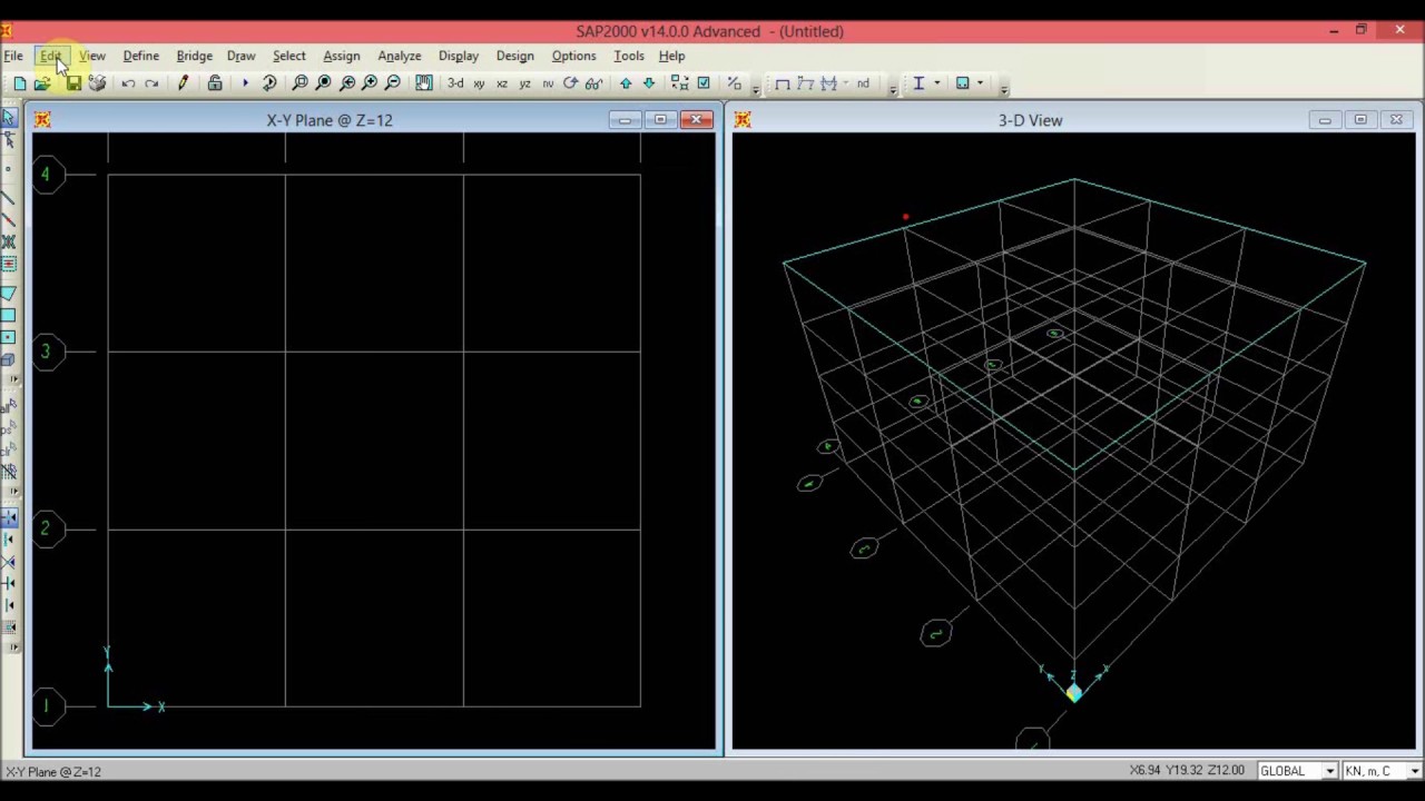 SAP To define load pattern and load combination in SAP2000 - YouTube
