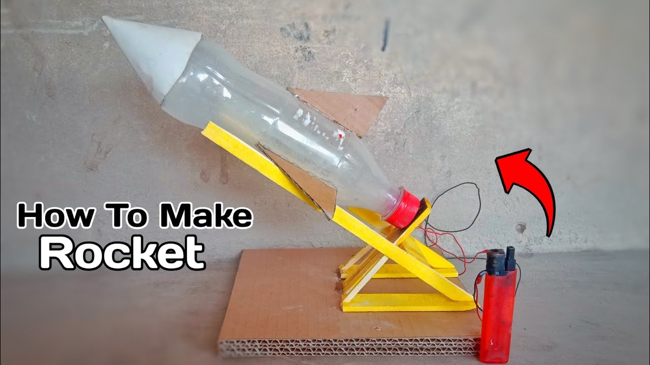 How to make rocket with plastic bottle | How to make bottle rocket | Science project - YouTube