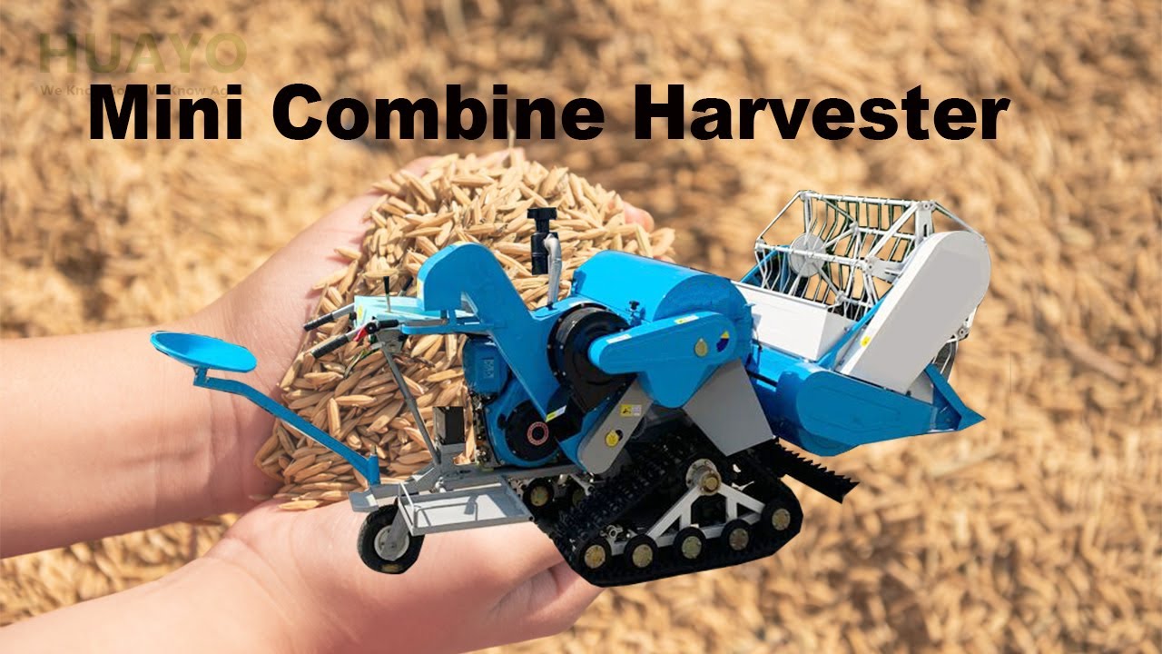 4HYM-1 Drive Walk Mini Combine Harvester for Wheat Rice Harvesting at ...