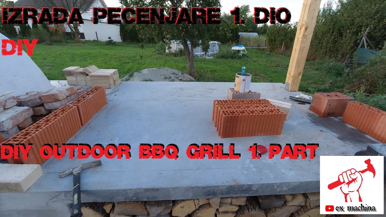 Izrada pečenjare 1. dio (DIY) / Outdoor BBQ grill - DIY - YouTube