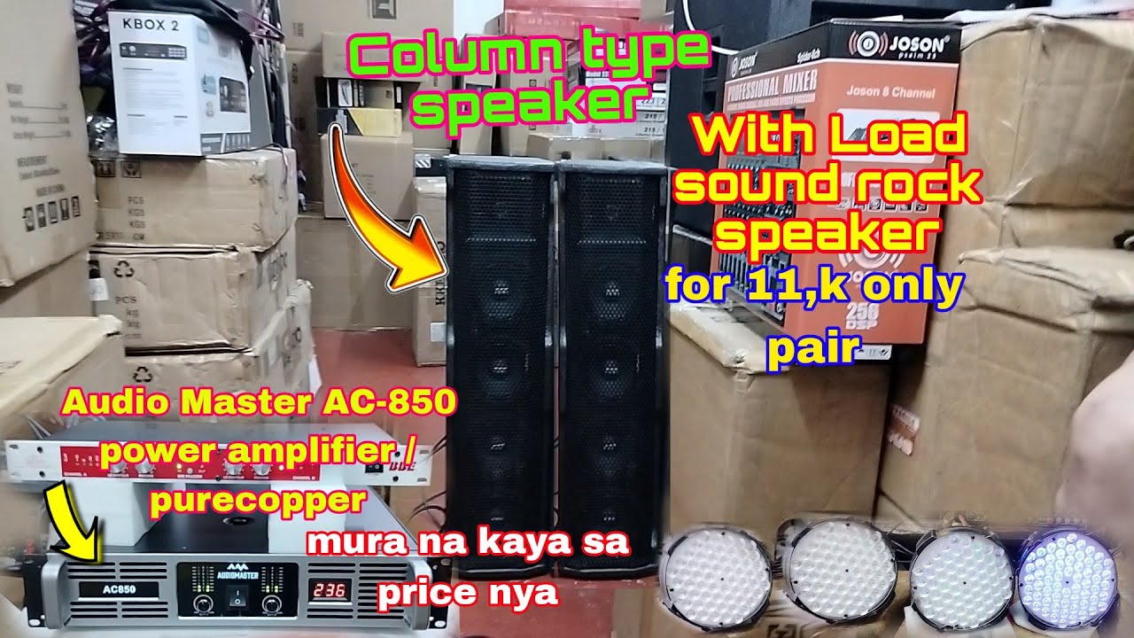 new Audio Master AC-850 amp. column type speaker mura na sa 11k pair ...