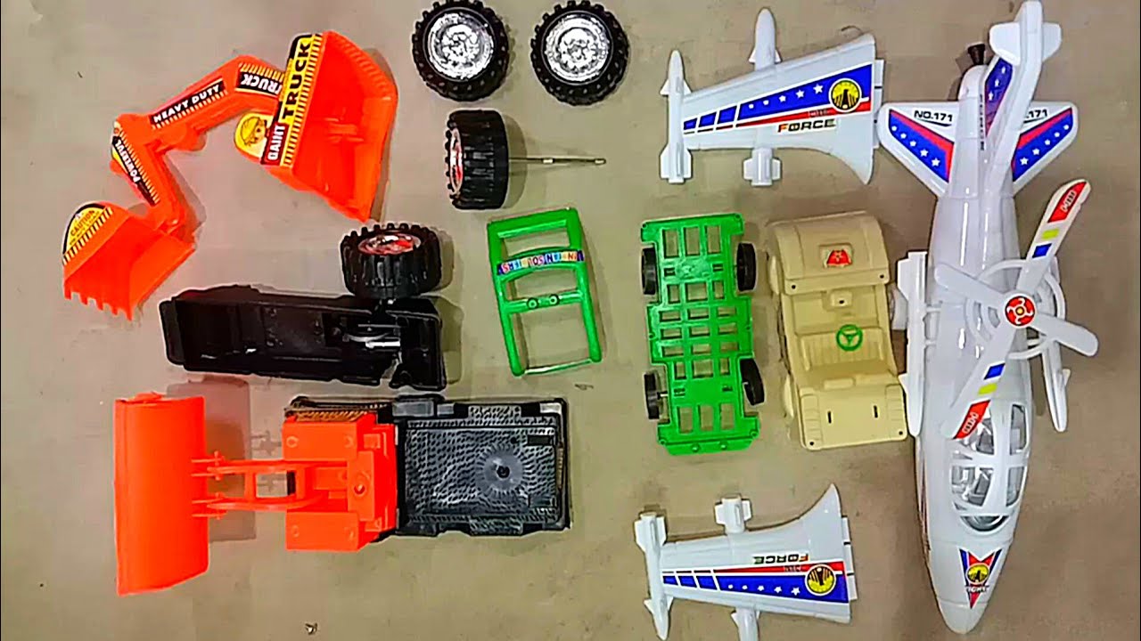 Assemble Toy Vehicles | JCB, aeroplane, racing car | #toys car kids ...