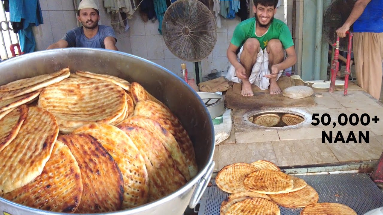 50,000+ SHEERMAL BREAD IN ONE DAY | SHEERMAL NAN BREAD MAKING SKILLS ...