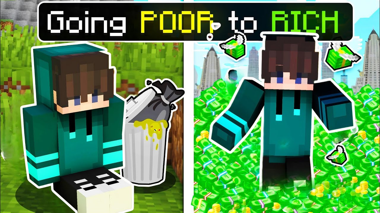 Going from POOR TO RICH In Minecraft! - YouTube