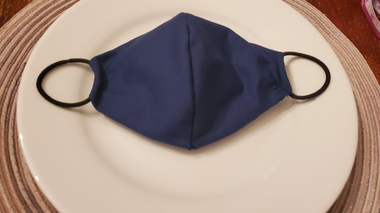 Fabric face mask| no sewing machine| pattern using plate DIY face mask ...