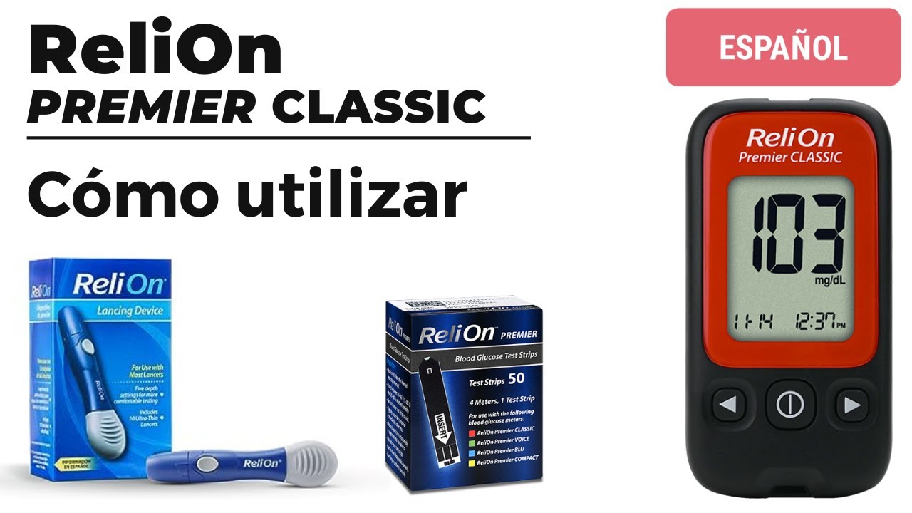 Controle el nivel de azúcar en sangre con el medidor Relion Premier ...