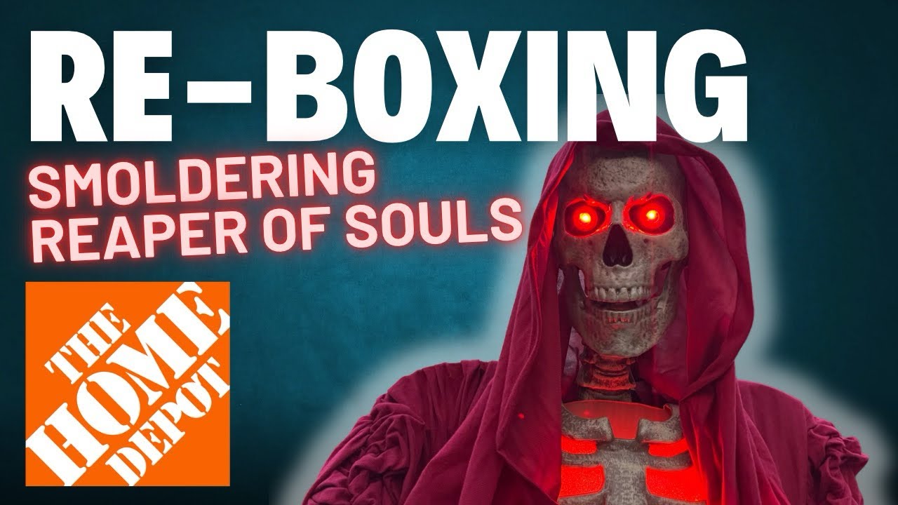 Smoldering Reaper of Souls Animatronic Re-Boxing 2022 Home Depot - YouTube