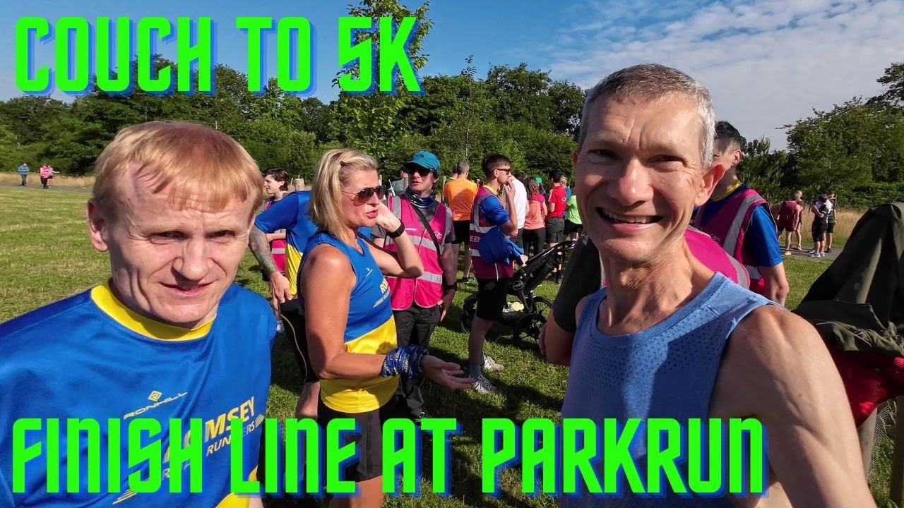 Couch to 5k finish line at Ganger Farm Parkrun - YouTube