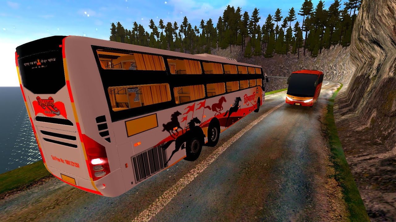 Shivshahi Bus On Dangerous Hills | Bus Simulator - YouTube