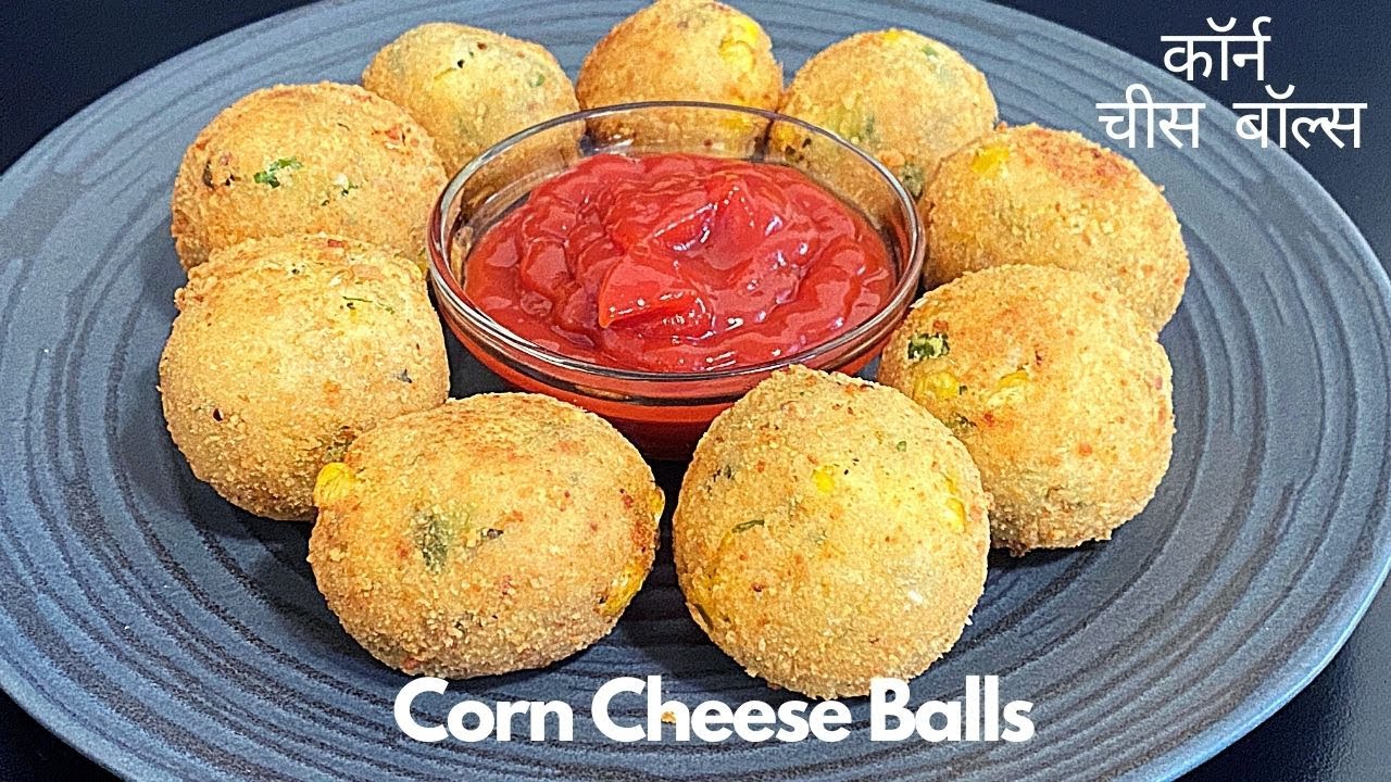Crispy Corn Cheese Balls | Party Snack Recipes | Kids Recipes | Veg ...