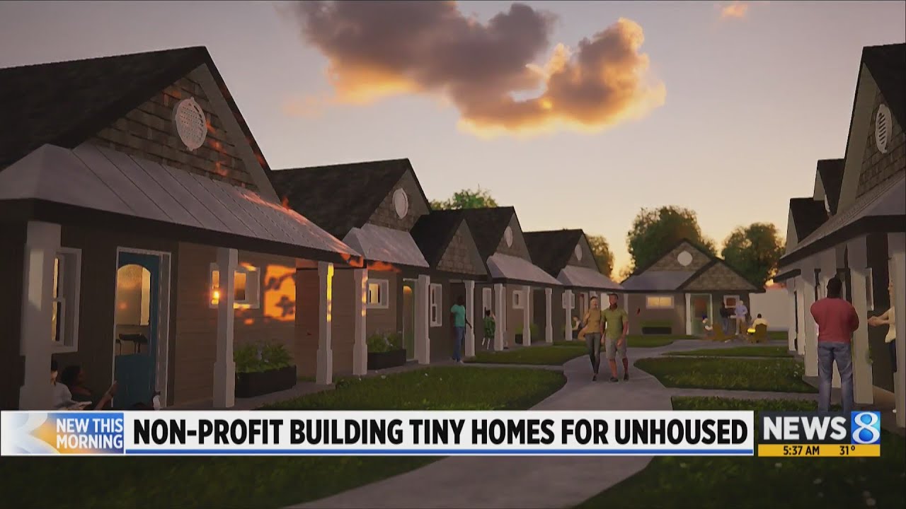 Nonprofit building tiny home community for unhoused - YouTube