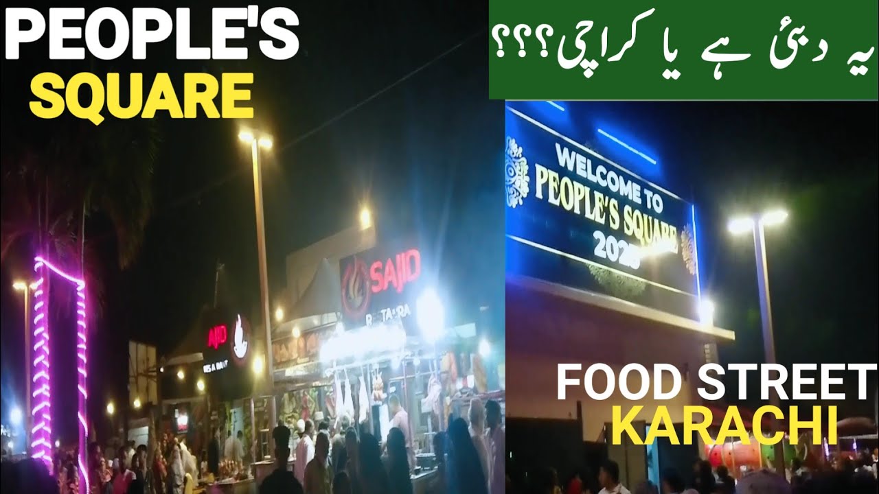 Peoples Square Karachi | New Tourist Place | Night View People's Square ...