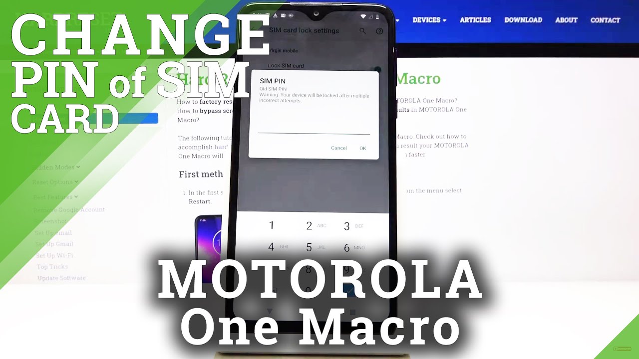 How to Set Up PIN on the SIM in MOTOROLA One Macro – SIM Card Lock ...