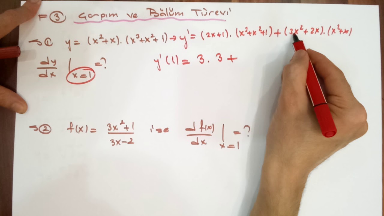 ANALİZ -1 (Türev Alma kuralları) - YouTube