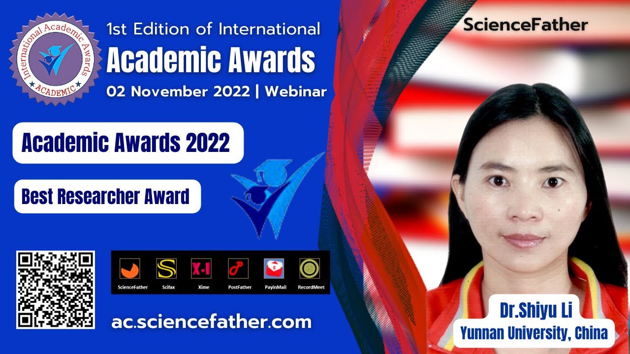 Dr. Shiyu Li, Yunnan University, Best Researcher Award, China - YouTube