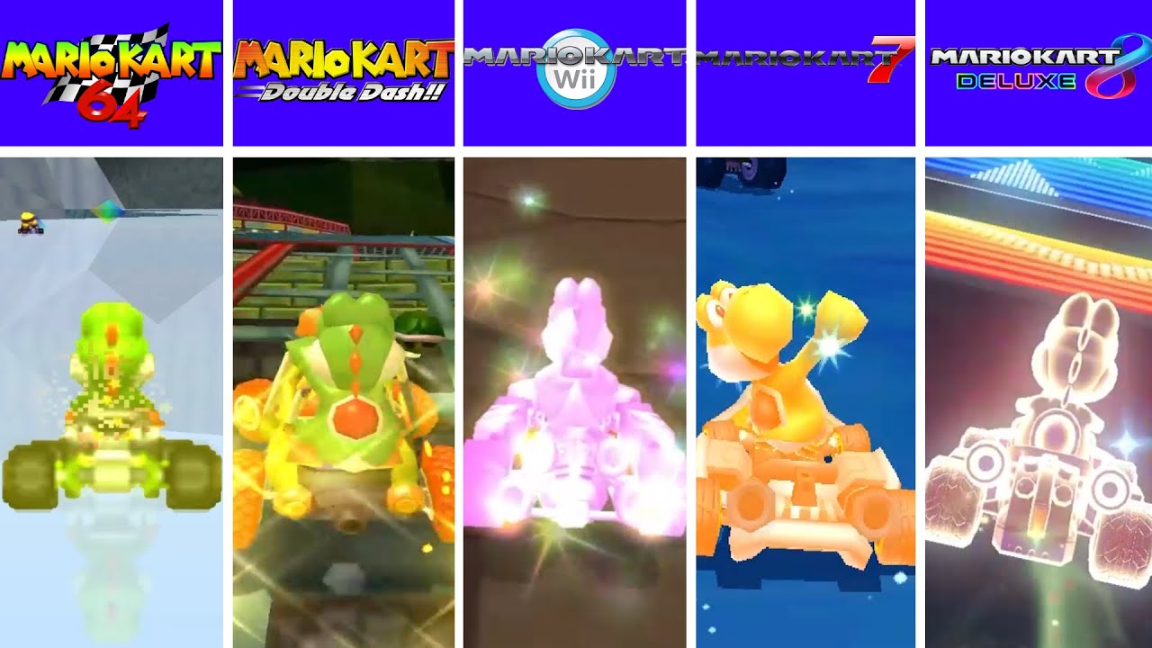 Evolution of Yoshi Super Stars in Mario Kart Games (1992-2024) - YouTube