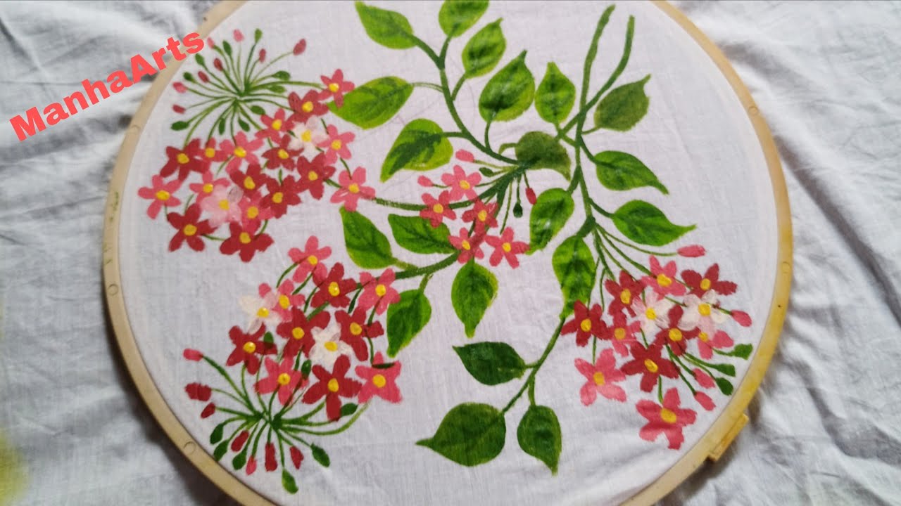 Hiptage / Helicopter Flower Painting / মাধবী লতা ফুলের টিউটোরিয়াল # ...