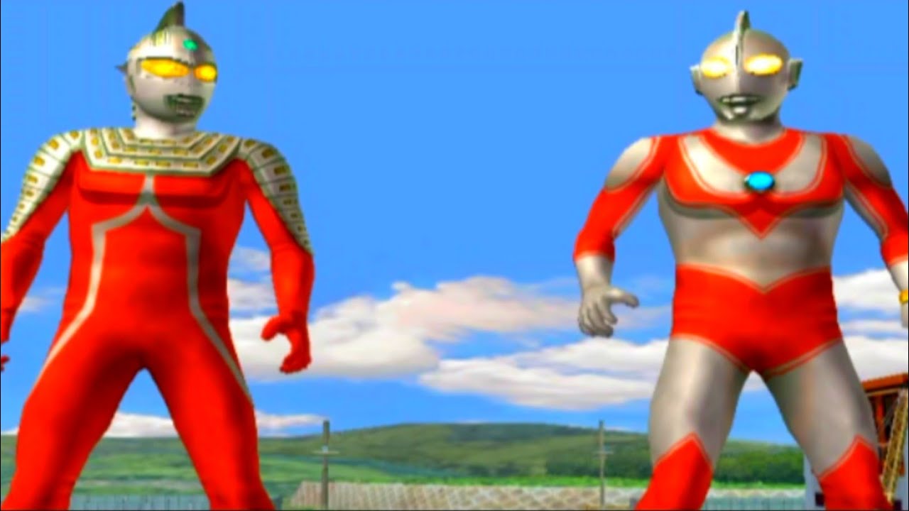 TAG TEAM - Ultraseven & Ultraman Jack vs Red king - Ultraman fighting ...