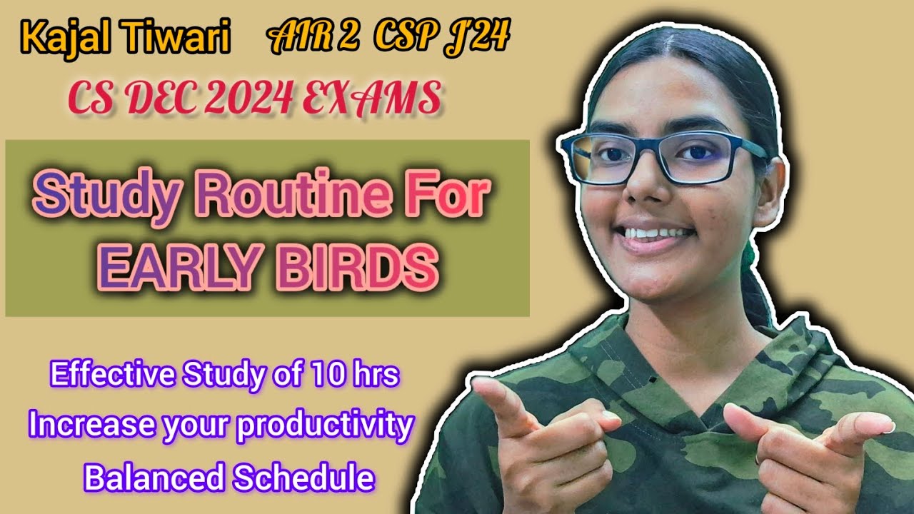 Plan Your Day Effectively ! ️💯 | Timetable for Early Birds | CS DEC ...