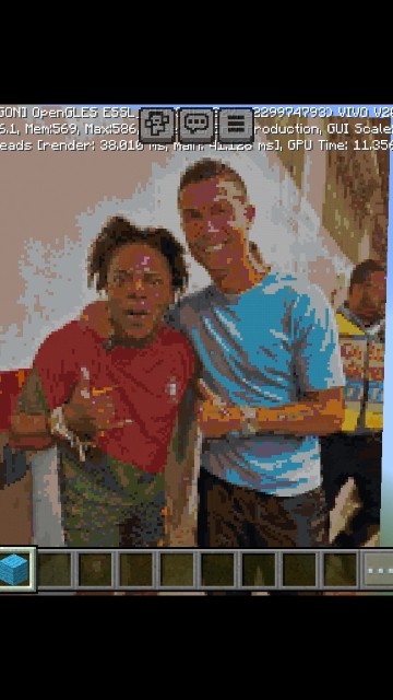 ishowspeed and ronaldo pixel art in minecraft #bts #shortsfeed #bmw # ...