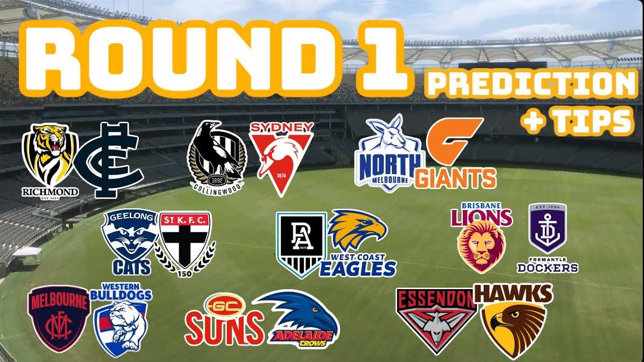 AFL Round 1 Tips + Predictions - YouTube