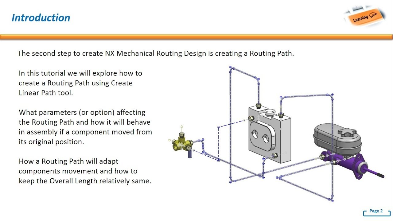 NX Mechanical Routing : Basic Steps Create & Edit Linear Path with ...