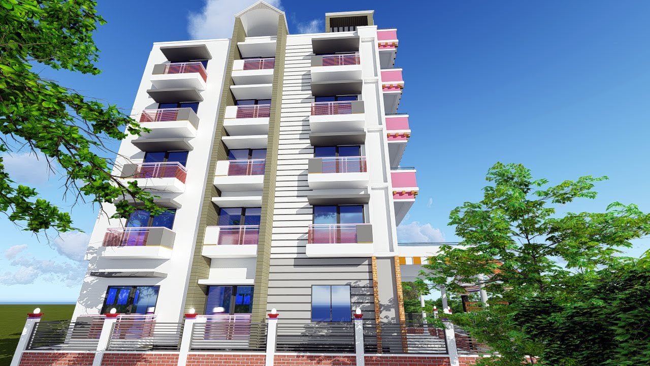 6 storey commercial building design, 6 storey building design in ...
