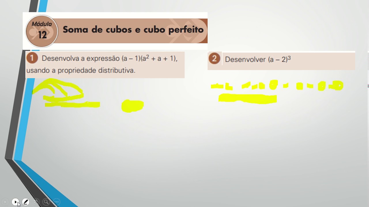 Matemática - Soma de cubos e perfeito/ Simplificação de expressões ...