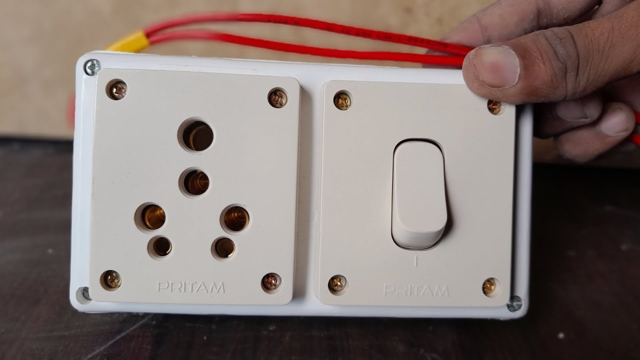 16A Switch Socket Connection | Switch Board Wiring - YouTube