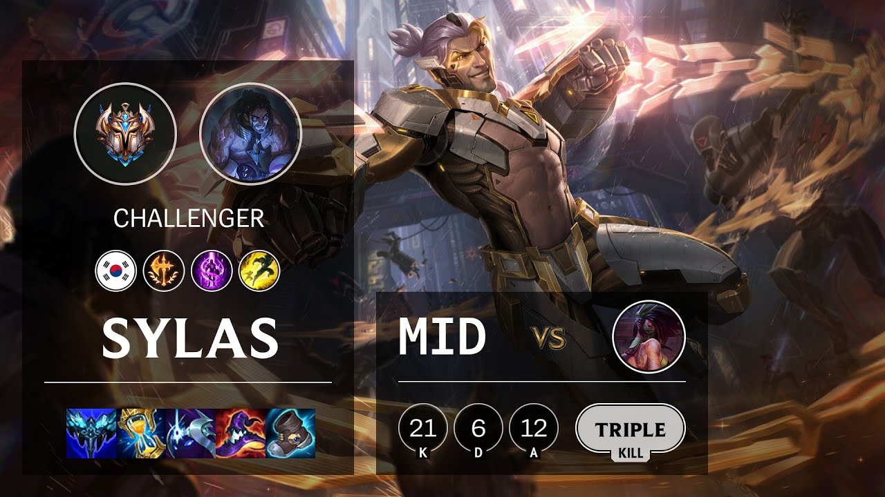 Sylas Mid vs Akali - KR Challenger Patch 11.21 - YouTube