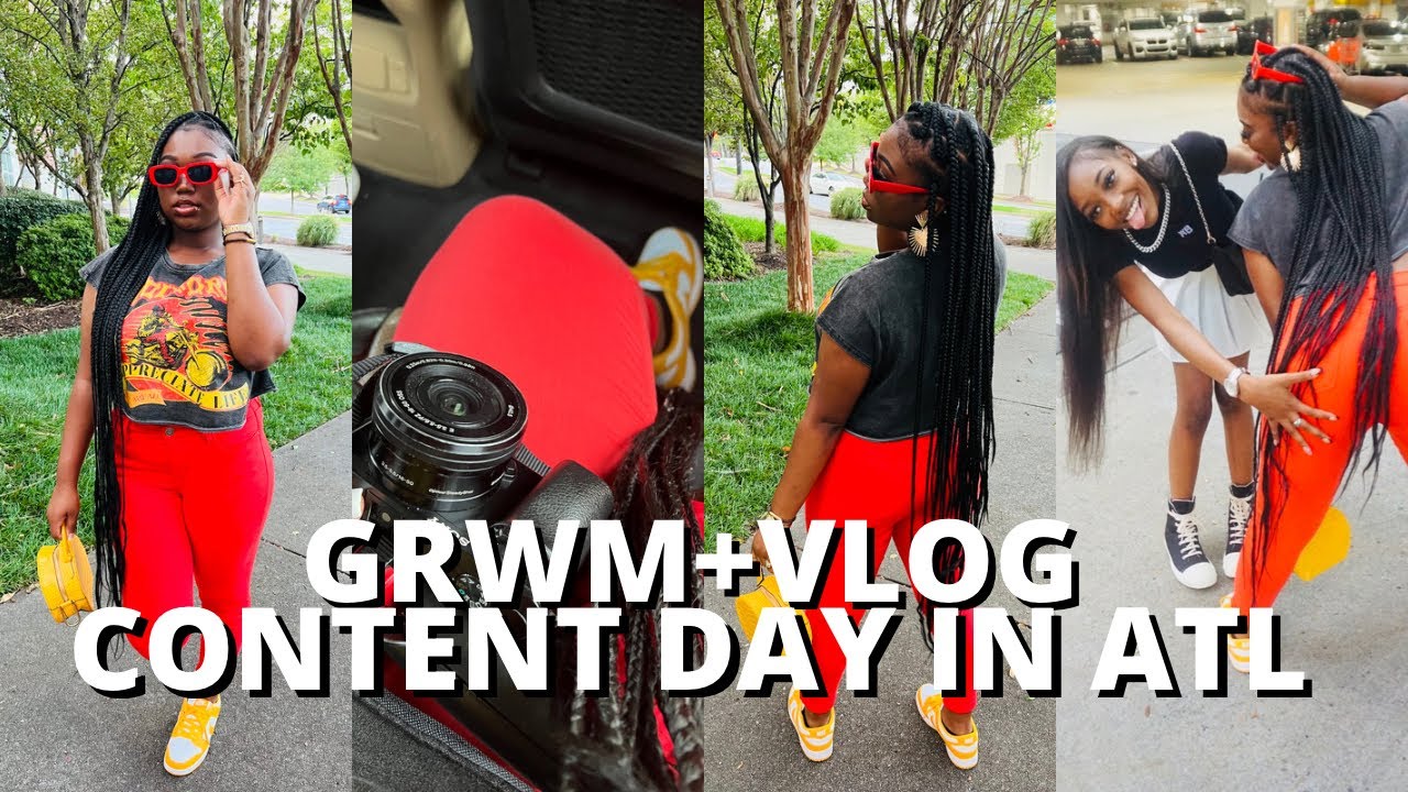 GRWM + VLOG: TAKE INSTAGRAM PICTURES WITH ME! | CONTENT DAY IN ATL ...