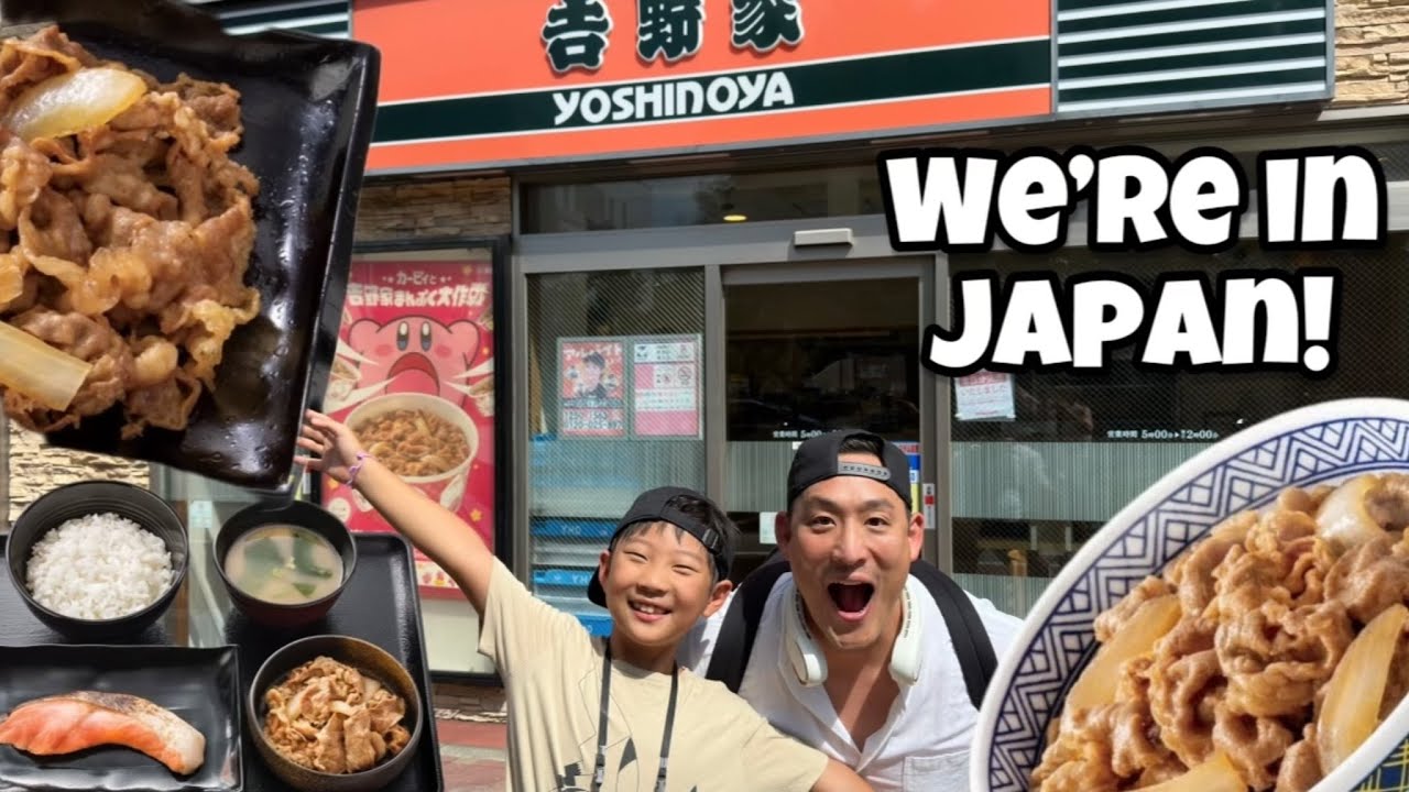 YOSHINOYA in JAPAN!!! Mukbang in Tokyo - YouTube